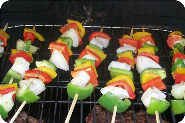 Roasted Tri Color Peppers and Onions (KitchenPC)