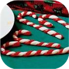 Pulled Taffy Candy Canes (KitchenPC)